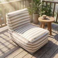 China Water-Resistant Anti-UV Modern L-Shape Bean Bag Sofa Set Removable Cover Eco-Friendly Foldable Design for Indoor/Outdoor Use for sale