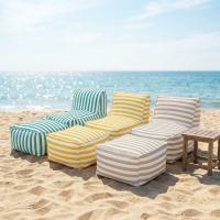 China Water-Resistant Anti-UV Modern L-Shape Bean Bag Sofa Set Removable Cover Eco-Friendly Foldable Design for Indoor/Outdoor Use for sale