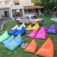 China Outdoor Hot Spring Waterproof Modern Fabric Sofa Chair Portable Beach Cozy Beanbag Lounger Outdoor Camping Travel Double Hotel for sale
