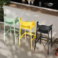 China Modern Outdoor PP Plastic Stackable Lightweight Portable Dining Patio Chair with Curve Back for Hotel Garden Restaurant Cafe for sale
