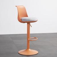 China Modern Outdoor Bar Stool Adjustable Height Rotatable Swivel Metal Cushion for Dining and Living Room Hotel Restaurant for sale