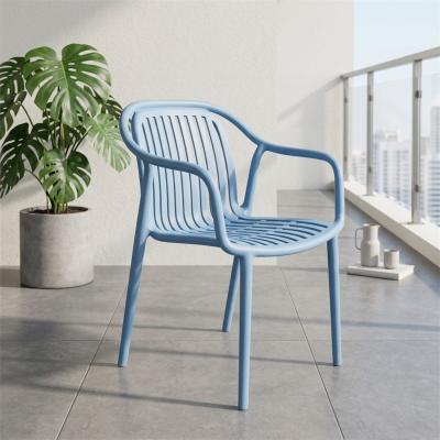 China Hot Selling Vertical Hollow PP Chair Comfortable Simple Dining Leisure Armchair for Home Outdoor Balcony Beach Warehouse Use for sale