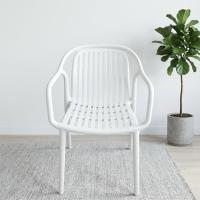 China Hot Selling Vertical Hollow PP Chair Comfortable Simple Dining Leisure Armchair for Home Outdoor Balcony Beach Warehouse Use for sale