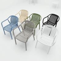 China Hot Selling Vertical Hollow PP Chair Comfortable Simple Dining Leisure Armchair for Home Outdoor Balcony Beach Warehouse Use for sale