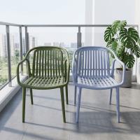 China Hot Selling Vertical Hollow PP Chair Comfortable Simple Dining Leisure Armchair for Home Outdoor Balcony Beach Warehouse Use for sale