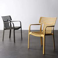China High Quality Modern Colorful Weather-Resistant Stackable PP Eco-Friendly Lightweight Arm Chair Garden Patio Living Room Villa for sale