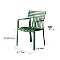 China High Quality Modern Colorful Weather-Resistant Stackable PP Eco-Friendly Lightweight Arm Chair Garden Patio Living Room Villa for sale
