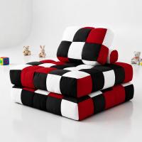 China Modern Custom Square Vacuum-Compressed Fabric One Seat Sofa Upholstered for Living Room Furniture for Apartments for sale