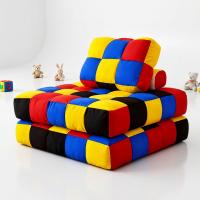 China Modern Custom Square Vacuum-Compressed Fabric One Seat Sofa Upholstered for Living Room Furniture for Apartments for sale