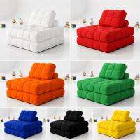 China Modern Custom Square Vacuum-Compressed Fabric One Seat Sofa Upholstered for Living Room Furniture for Apartments for sale
