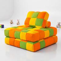 China Modern Custom Square Vacuum-Compressed Fabric One Seat Sofa Upholstered for Living Room Furniture for Apartments for sale