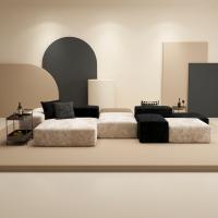 China Modern Extendable Square Modular Sectional Sofa Compressed Boneless Sofas Luxury Furniture for Home Hotel Villa Living Room for sale