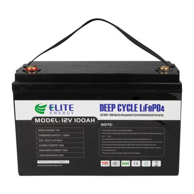 China RV 12V 100Ah LiFePO4 Lithium Li Ion Rechargeable Battery Deep Cycle for sale