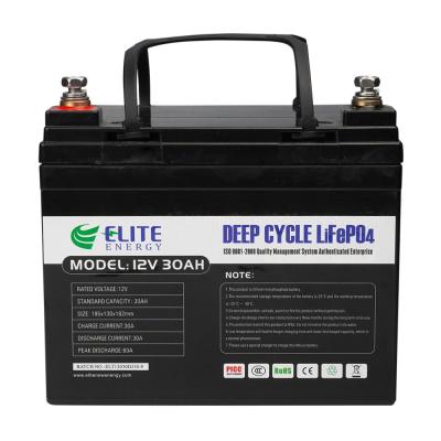 China LFP Li Ion Phosphate RV Caravan Lifepo4 Battery 12v 30Ah Deep Cycle for sale