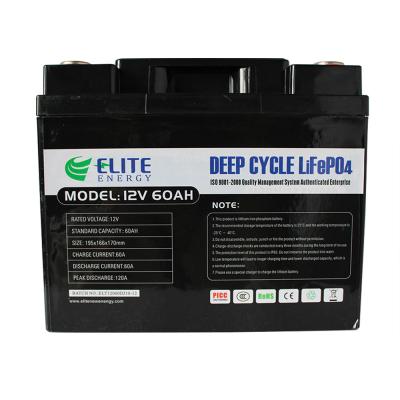 China Lithium Po4 IP54 12V 60Ah Deep Cycle ESS Battery High Energy Density for sale