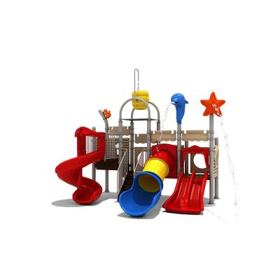 China Waterproof Kids Playground Outside Toys Outdoor With Slide For Theme Park for sale