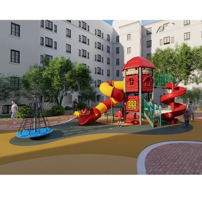 China Children Outdoor Custom Playground Slides Commercial Kids Anti Rust for sale