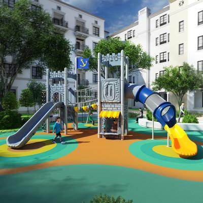 China Commercial Kids Playground Slides Park Outdoor Entertainment Equipment for sale