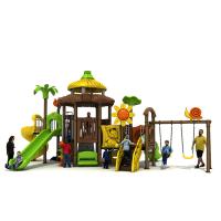 China ASTM Plastic Kids Outdoor Playground Equipment Slide And Swing Set for sale