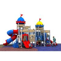 China Color Plastic Kids Play Park Children Playground Slide With Swing Set Amusement Equipment for sale
