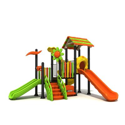 China Preschool Kids Plastic Slide Custom Outdoor Playground Equipment For Children Play Set for sale