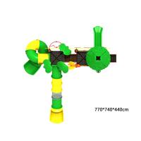 China Custom Outdoor Plastic Slide Preschool Playground Equipment For Children Play Set for sale