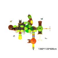 China Commercial Kids Plastic Tube Slide Outdoor Playground Amusement Swing Set Equipment for sale