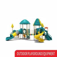 China Double Theme Plastic Baby Kids Swing And Slide Play Set Playground Equipment for sale