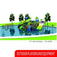 China Pool Park Garden Metal Water Outdoor Kids Playground Slide Commercial Custom for sale