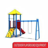 China Custom Children Indoor Outdoor Playground Slide Equipment With Slide And Swing for sale