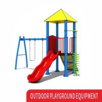 China Custom Children Indoor Outdoor Playground Slide Equipment With Slide And Swing for sale