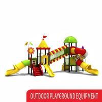 China Commercial Custom Plastic Kids Slide Swing Set Outdoor Playground Equipment for sale