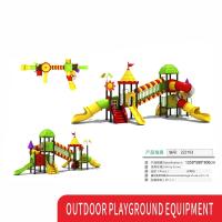 China Commercial Custom Plastic Kids Slide Swing Set Outdoor Playground Equipment for sale
