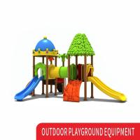 China Custom Outdoor Playground Garden Playhouse Kids Swing Sets Slip N Tube Plastic Slide for sale