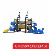 China Private Ship Shape Kids Playground Slide Outdoor Play Area With S Shape Slid for sale