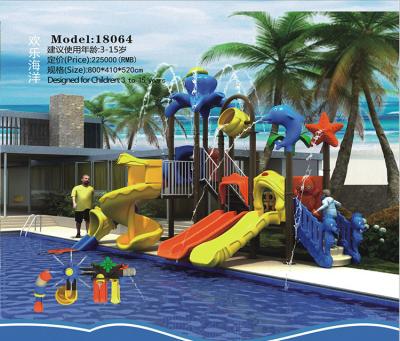 China 2018 Most popular children outdoor playground plastic slide 800*410*520CM for sale