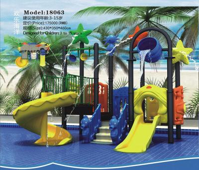 China High quality kids outdoor playground plastic combined slides water park play equipment for sale