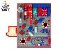 China 2018 China Top10 Professional Manufacturer Vasia Trampolines Park Jumping Indoor Trampoline with Ninja Course for sale