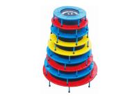 China Fitness Single Person Trampoline 12 Mm Thickness PVC Fabric UV Resistant for sale