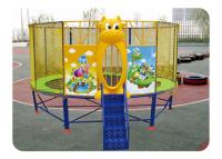 China Outdoor Round Mobile Bungee Trampoline , Kids Mini Trampoline With Net for sale