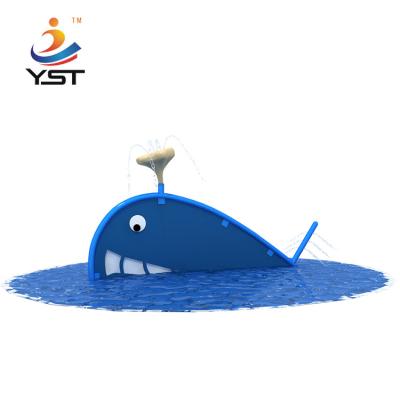 China Custom Water Park Playground Equipment PE Spout Shape Whale Fountain for sale