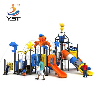 China High quality children outdoor playground plastic combined slides for sale