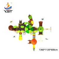 China Preschool Equipment Children Plastic Slide Outdoor PVC Coated GS Certified for sale