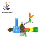 China Outdoor Amusement Plastic Slide Playground Gym Equipment For 10 Kids for sale