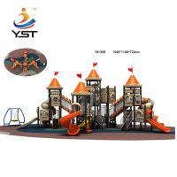 China fireproof Large Outdoor Amusement Equipment Kids Plastic Slide for Park for sale
