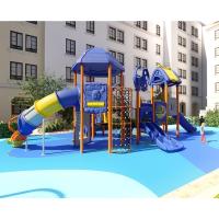 China Galvanized Steel Plastic LLDPE Kids Outdoor Slide Anti Crack for sale