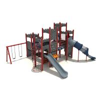 China LLDPE Plastic Galvanized Steel Outdoor Playground Slide Anti Crack for sale