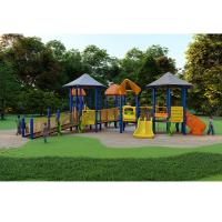 China Theme Park Kids Galvanized Pipe Outdoor Slide Playground Anti Crack for sale
