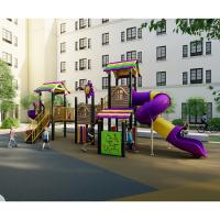 China LLDPE Plastic Galvanized steel pipe Kids Playground Slide For Physical Fitness for sale