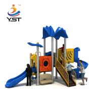 China Multifunctional Daycare Kids Plastic Slide Swing Set Edge Passivation for sale